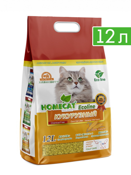 Homecat Наполнитель Соевый Комкующийся Без отдушки 5600г. - купить с доставкой по выгодным ценам ...