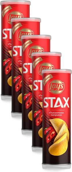 Чипсы картофельные Lay's Stax Пикантная паприка 140 г в упаковке ...