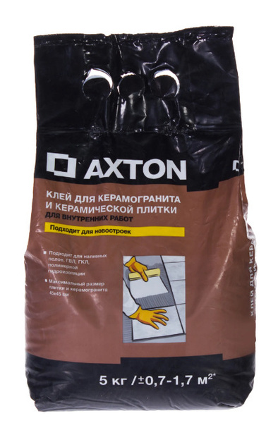 Клей для керамогранита Axton 5 кг - купить с доставкой по выгодным ...