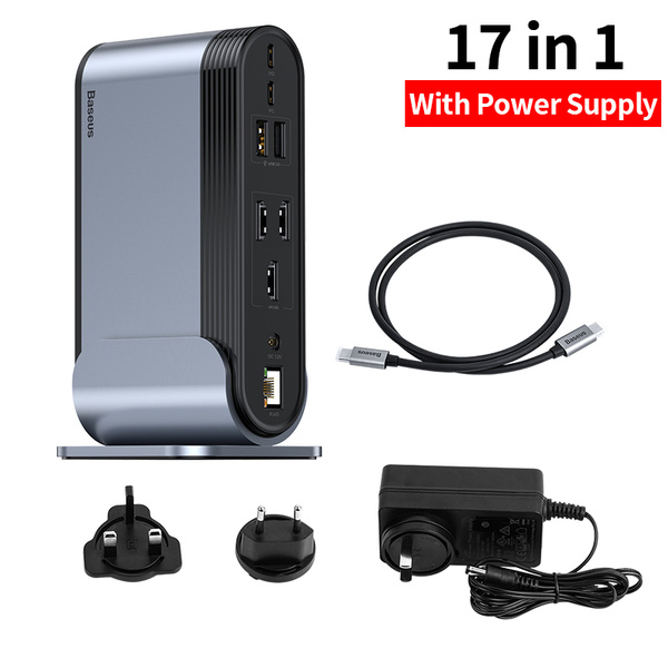 Baseus 17 в 1 USB C HUB Type C to Multi 4KHD RJ45 VGA USB 3.0 PD ...