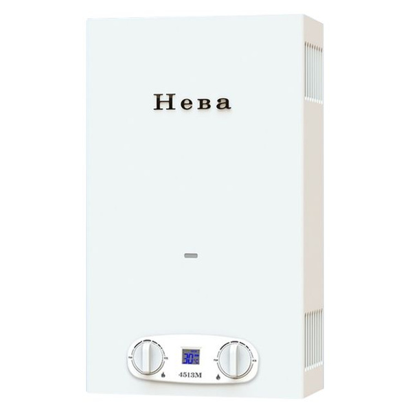 Водонагреватель газовый NEVA 4513M проточный, белый купить на OZON по низкой цене (1066366342)