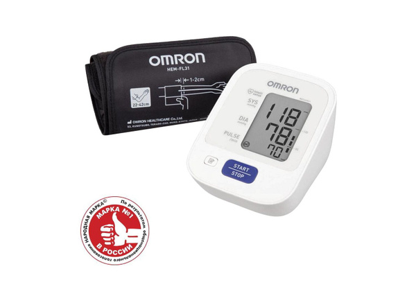 Измеритель артериального давления и частоты пульса автоматический Omron ...
