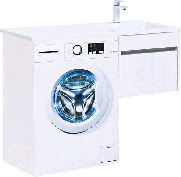 Тумба с раковиной Aquanet Токио 110 R белый (подвесная, 1 ящик ...