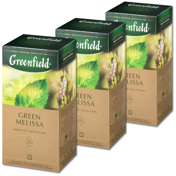 Характеристики Чай Greenfield "Green Melissa", зеленый с мелиссой и ...