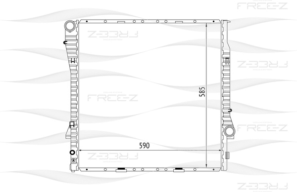 Радиатор охлаждения BMW X5(E53) 00- FREE-Z KK0124 - FREE-Z арт. KK0124 ...