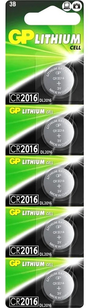 GP Батарейка CR2016, 5 шт купить на OZON по низкой цене (773408907)