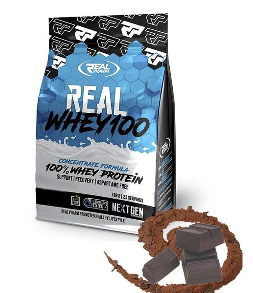 Real Pharm Real Whey 100, Протеин сывороточный, порошок 700г со вкусом ...