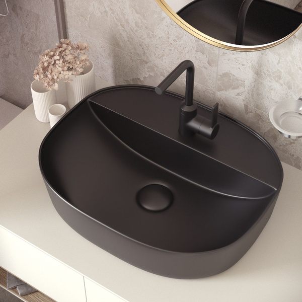 Накладная раковина для ванной Helmken 45950001: раковина на столешницу, умывальник овальный из ...