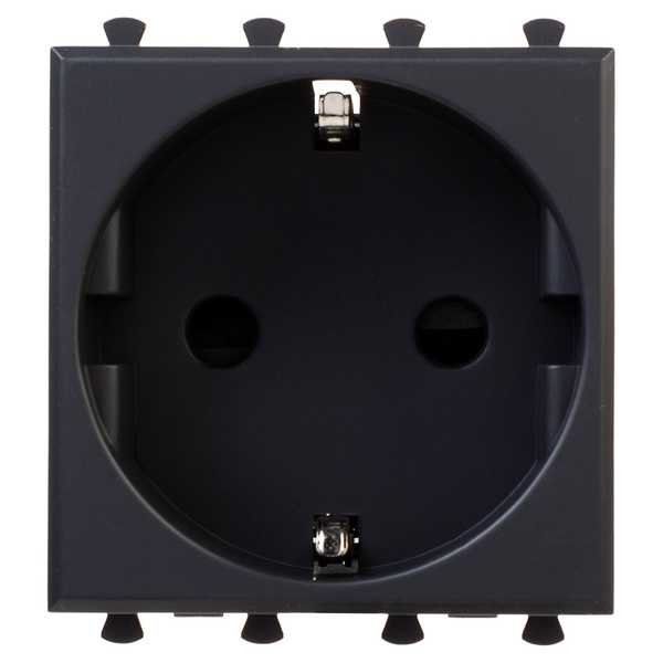 DKC Avanti Черный матовый Розетка 2P+E со шторками 2 модуля, DKC, арт.4412002 - купить по низкой ...