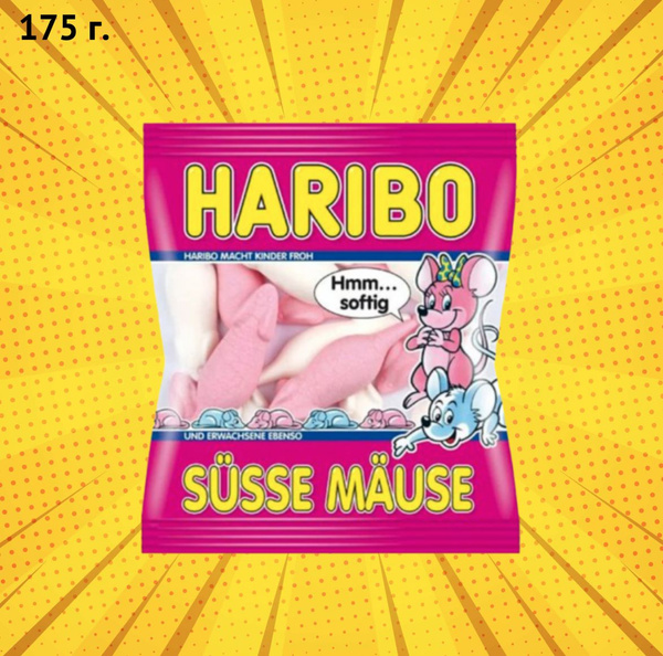 Мармелад Haribo Mause / Харибо мышки жевательный мармелад с фруктовым ...