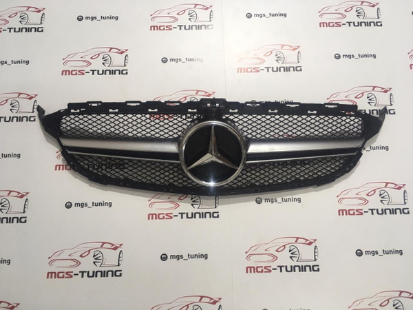 Решётка Mercedes C-class w205 C63 Matte Chrome (под камеру) - MGS ...