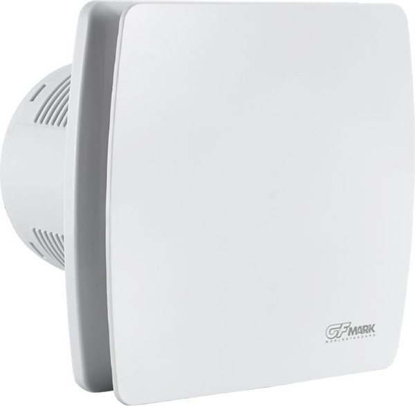 GFmark - Вытяжной вентилятор белый , ЗАКРЫТЫЙ пластик АБС , d 100 мм с обратным клапаном и ...