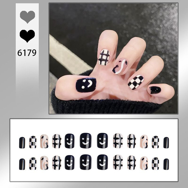 Набор для искусственных ногтей с клеем съемные кусочки искусственных ногтей средней длины