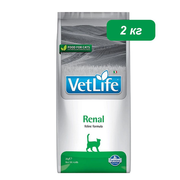 Farmina Vet Life Renal 2кг сухой корм для кошек, для поддержания ...