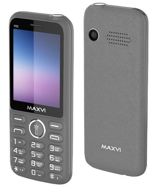 Мобильный телефон Maxvi K32 GREY, серый - купить по выгодной цене в интернет-магазине OZON ...