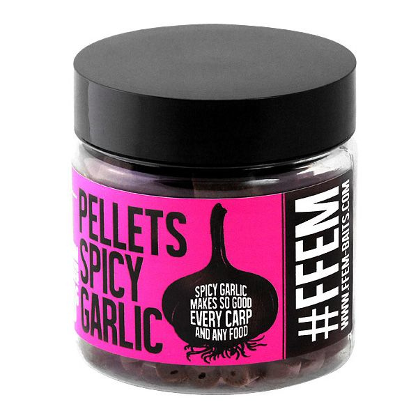 Пеллетс для рыбалки насадочный FFEM COPPENS Hookbaits Pellets 8 мм Spicy Garlic Halibut 100 гр ...
