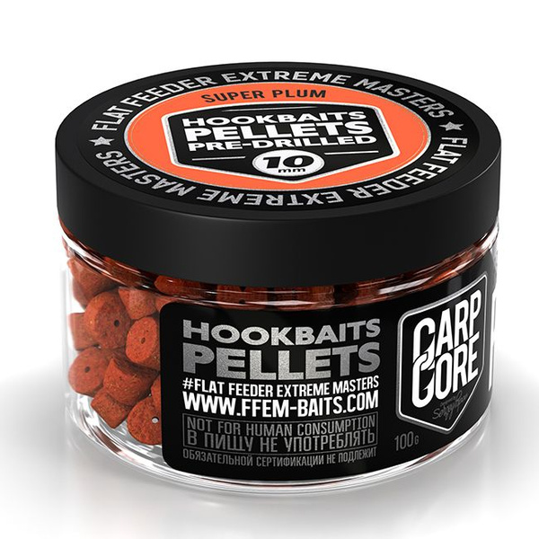 Пеллетс для рыбалки насадочный FFEM HOOKBAITS 10 мм Super Plum 100 гр / Насадки рыболовные / На ...