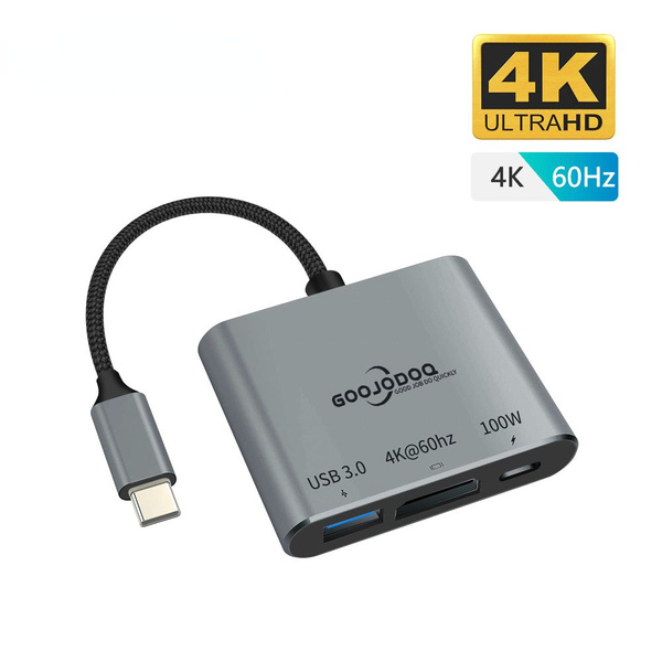 Переходник Hub Usb 3 0 Hdmi Type C 4k 60 Гц Тип C Hdmi 2 0 Pd 100 Вт купить с