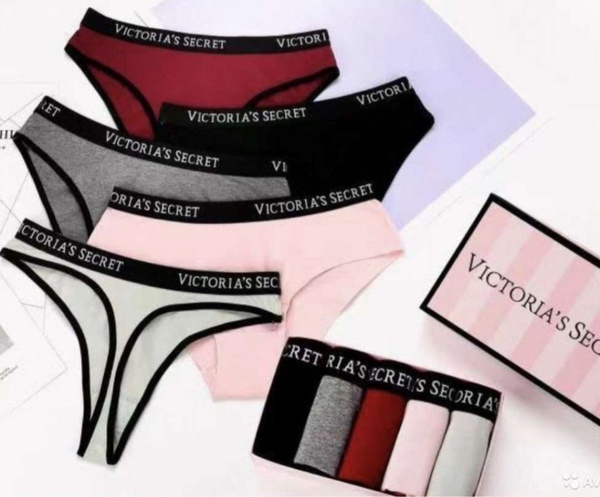 Комплект трусов слипы, стринги Victoria's Secret Нижнее белье, 5 шт ...