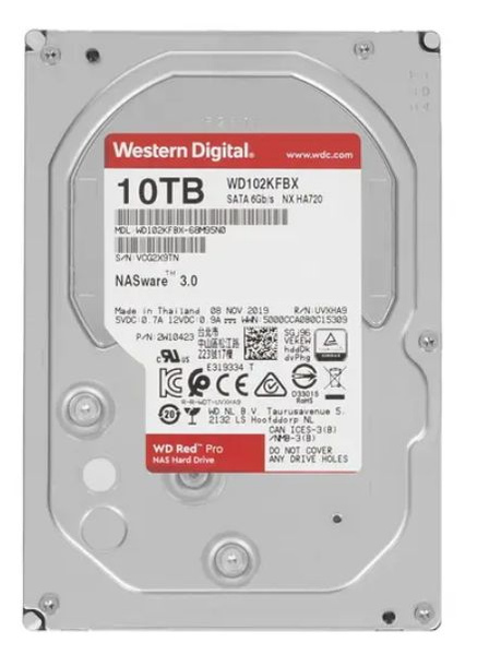 10 ТБ Внутренний жесткий диск Western Digital Red Pro (WD102KFBX ...