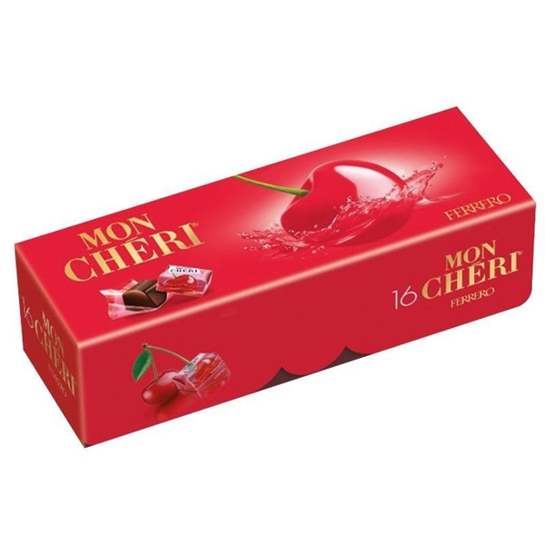 Ferrero Mon Cheri Конфеты шоколадные, вишня с водкой, 168 g - купить с ...