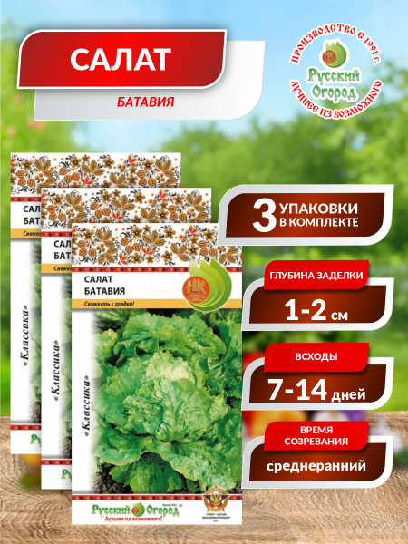 Салат Русский огород Салат листовой - купить по выгодным ценам в ...