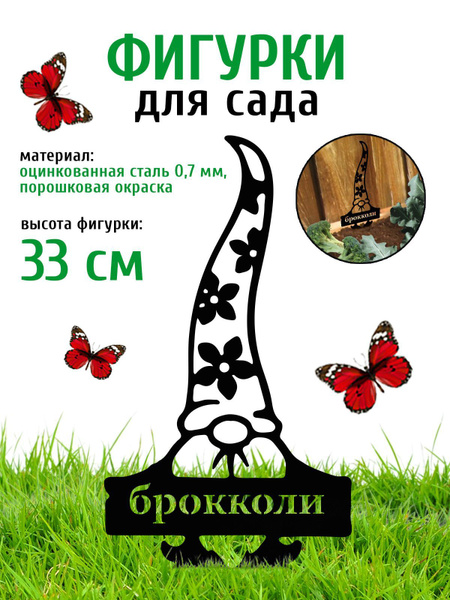 Садовые фигуры для дачи металлические Гном, На газон - купить по низкой ...