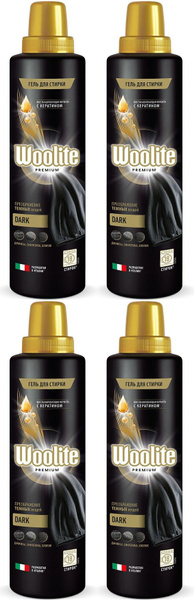 Гель Woolite Premium Dark для стирки черного белья, комплект: 4 ...