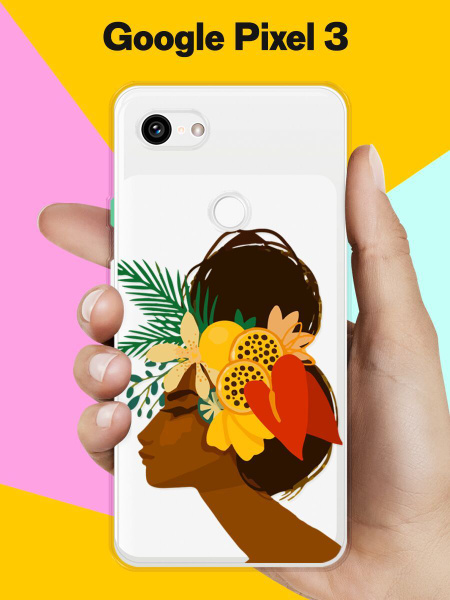 Силиконовый чехол на Google Pixel 3 Девушка / для Гугл Пиксель 3 ...