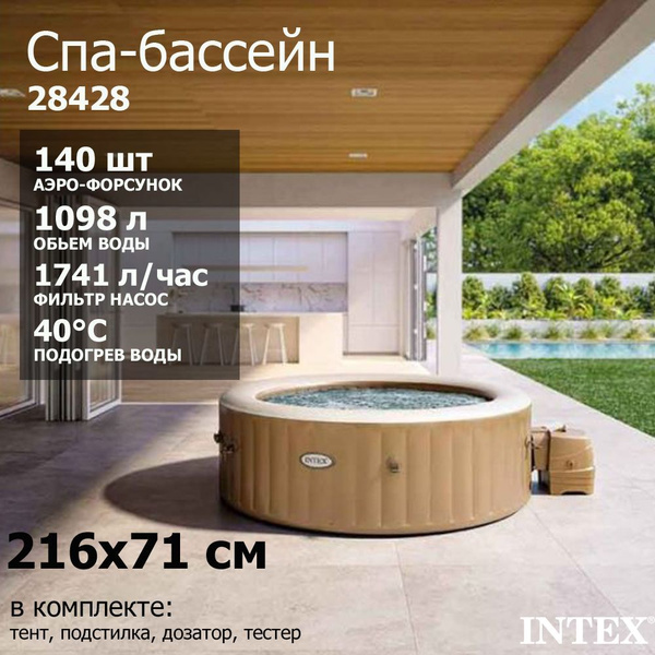 Бассейн гидромассажный Надувной 216x Intex - купить по доступным ценам ...