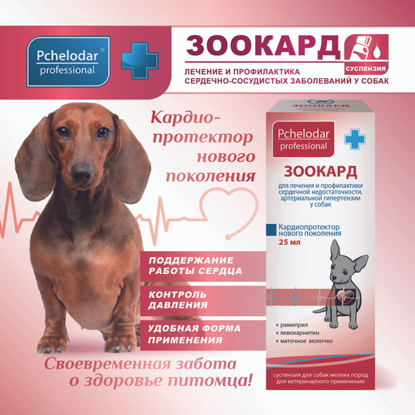 Зоокард Средство для лечения заболеваний сердца у собак мелких пород ...