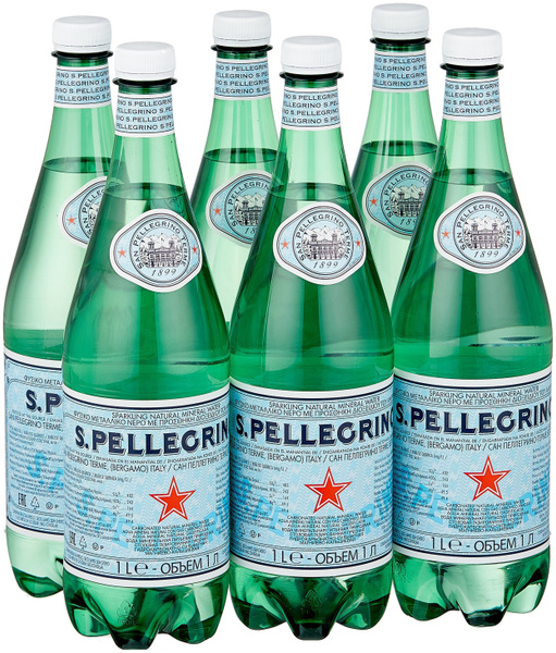 S.Pellegrino Вода Минеральная Газированная 1000мл. 6шт - купить с ...