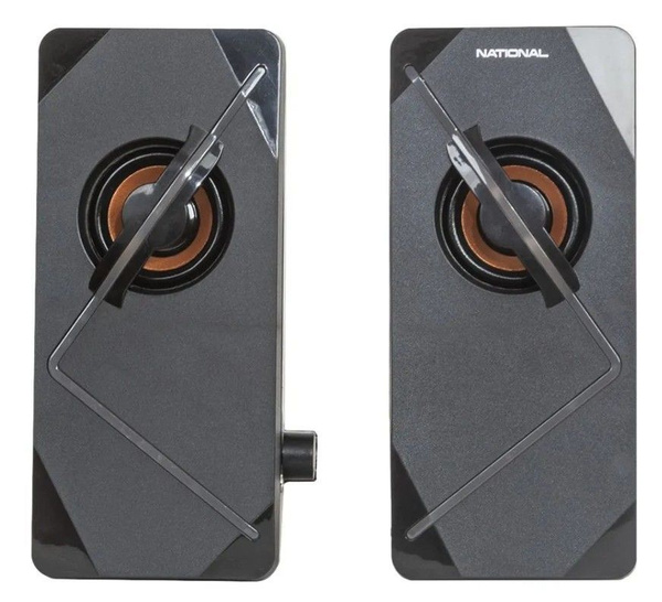 Колонки National NAS-0220, черный - купить с доставкой по выгодным ...