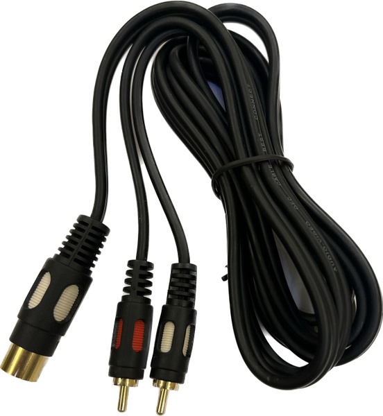 Кабель RCA Кабель DIN 5 pin (штекер) - 2 RCA (штекер), позолоченные ...