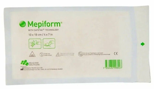 Силиконовая повязка пластырь от шрамов и рубцов Мепиформ (Mepiform ...