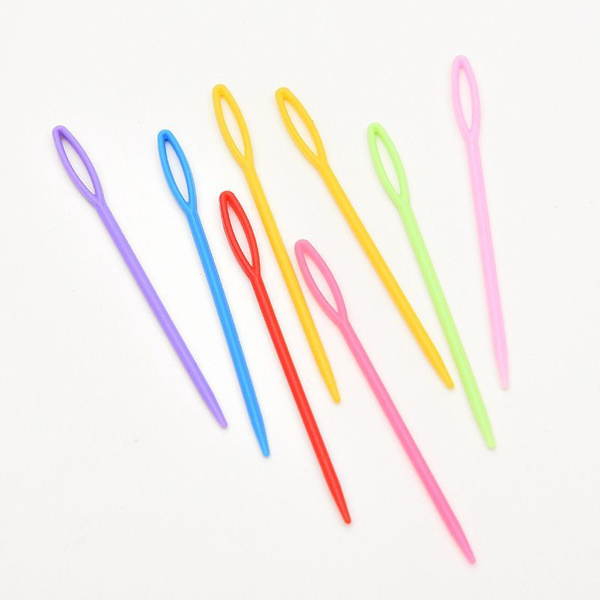 Пластиковые иглы для вязания и сшивания шерсти и пряжи , 10 шт/ 5,5 см ...