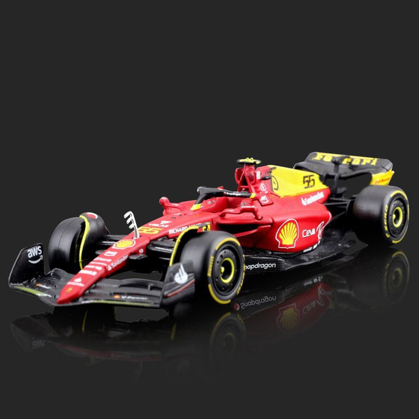 1:43 F1 Ferrari F1-75 №55 Sains (2022) 75th Anniversary Edition.Сплавированные модели мини - F1 ...