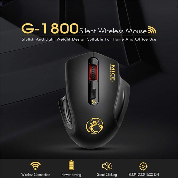 Игровая мышь беспроводная IMICE G1800, черный - купить по выгодной цене ...