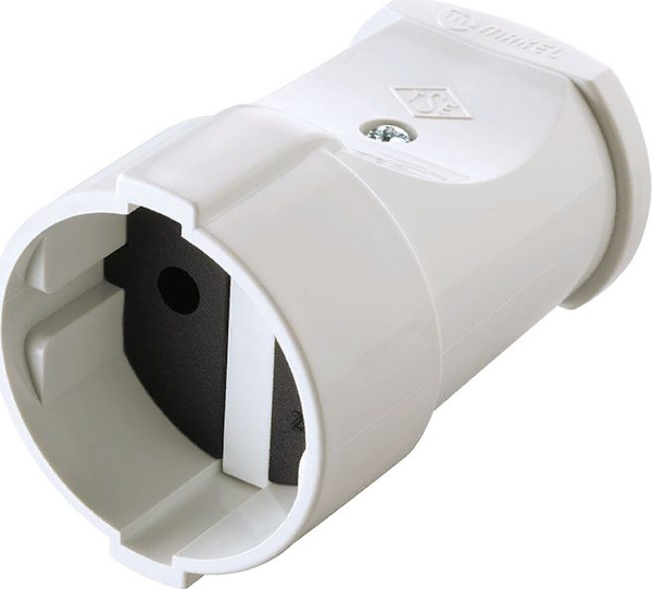 Розетка переносная Makel / Макел Гнездо штепсельное 2Р 250В 10А IP20, 10004 частота 50Гц цвет ...