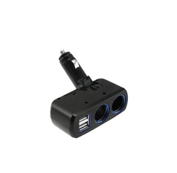 Разветвитель прикуривателя на 2 автомобильных розетки и 2 USB Neoline ...