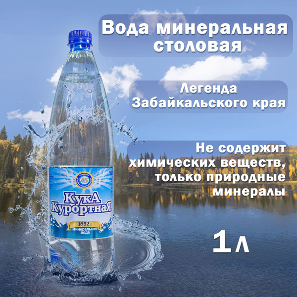 Вода минеральная Кука Курортная столовая (1 л) x 9 бутылок - купить с ...