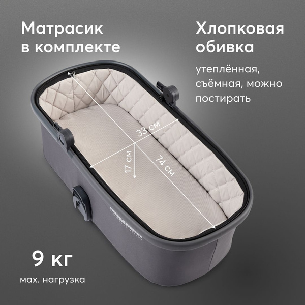 Коляска для новорожденных трансформер Happy Baby MOMMER PRO, 2 блока, с ...