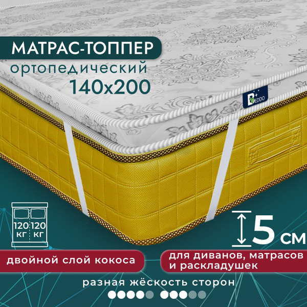 Топпер-наматрасник BEDDO Strong Top 2, Комбинированный, 140 - купить по ...
