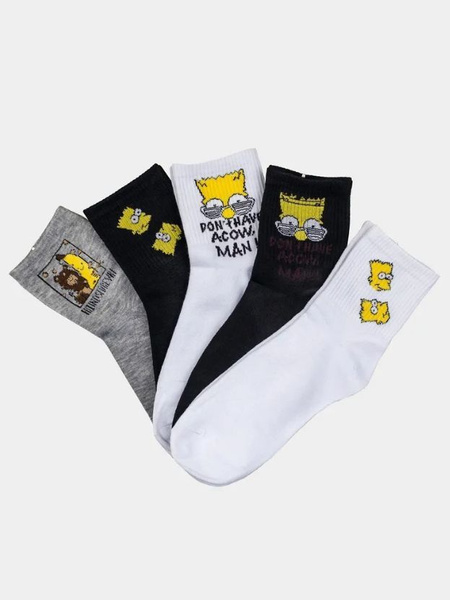 Носки LoftModern Симпсоны (The Simpsons animated sitcom), 5 пар ...