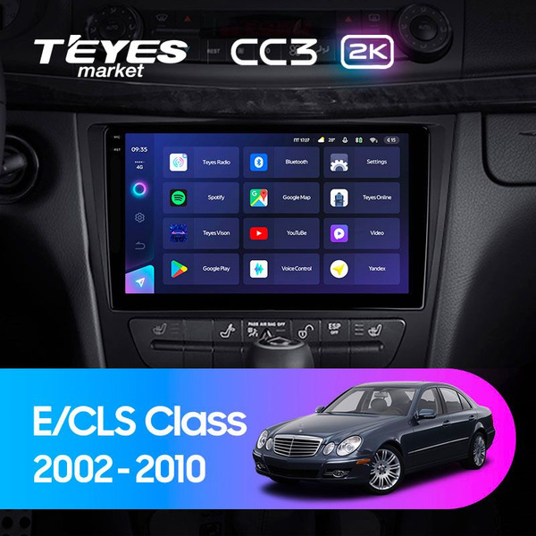 TEYES Магнитола CC3 2K 6 Gb 9.5" для Mercedes Benz E-Class S211 W211 CLS-Class C219 2002-2010 ...