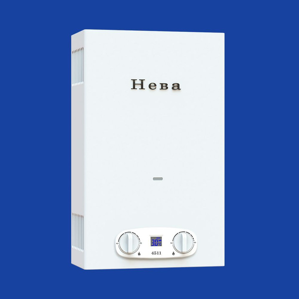 Газовая колонка, водонагреватель проточный NEVA 4511 белая - купить с доставкой по выгодным ...