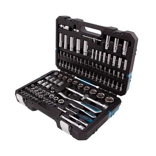 Набор инструментов Gross 1/4", 1/2", CrV, 120 зубьев, 109 предметов ...