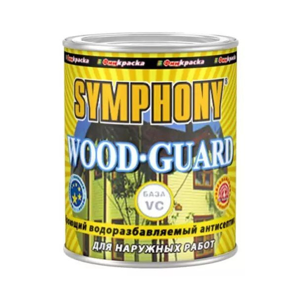 Краска Финкраска Symphony Wood Guard/, Акрилатная, Водно-дисперсионная ...