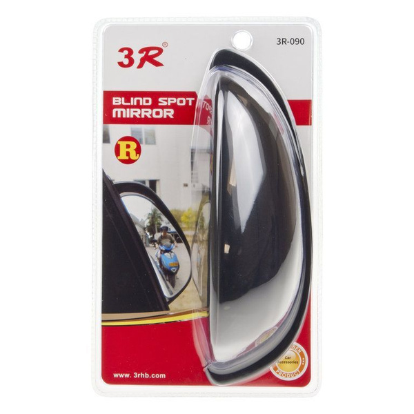 Зеркало мертвой зоны 3R, на боковую стойку 183x57 мм, серебро,крепление ...