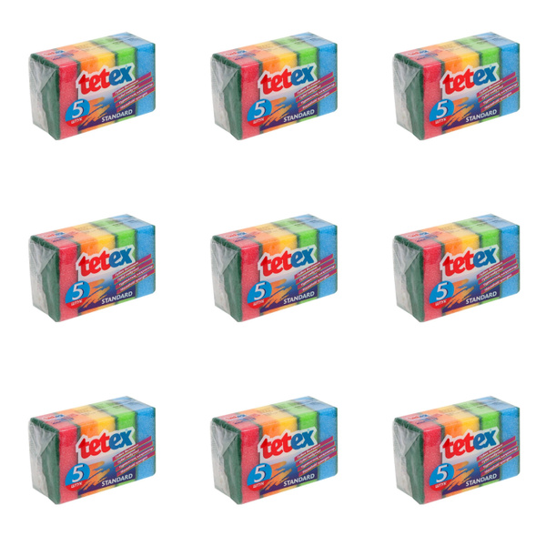 Губка TETEX, 9 уп, Поролон по низкой цене с доставкой в интернет ...